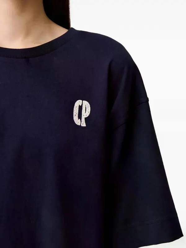 Claudie Pierlot Logo Embroidered Cotton T-shirt