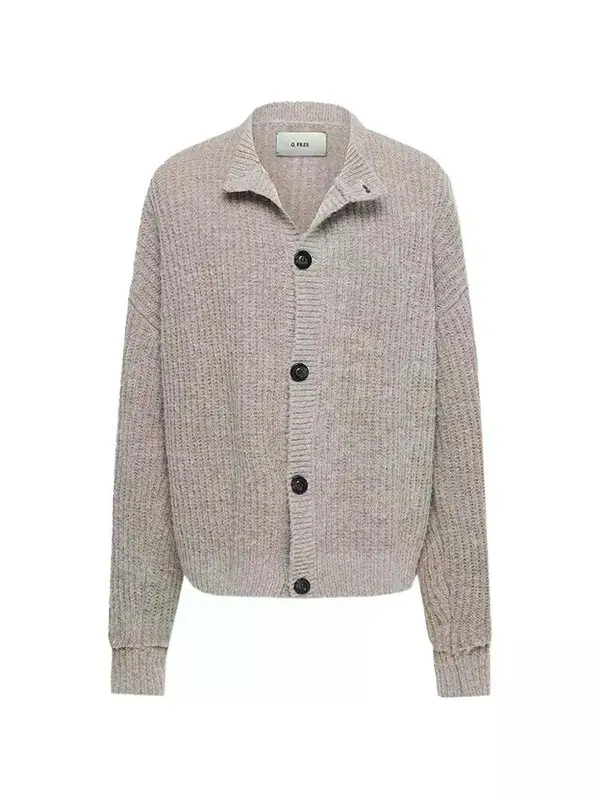 O.FILES Buttoned Interlaced Cardigan