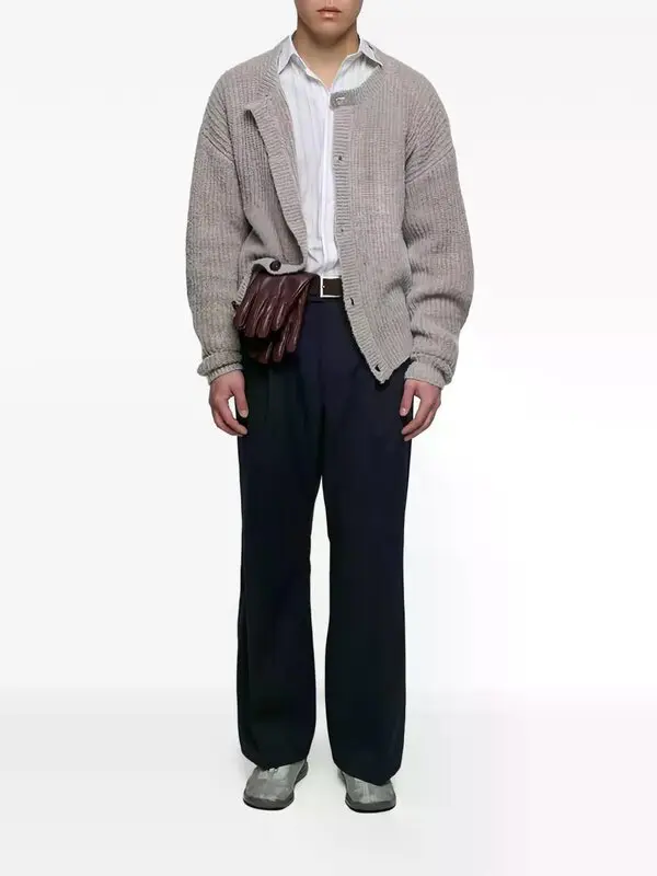O.FILES Buttoned Interlaced Cardigan