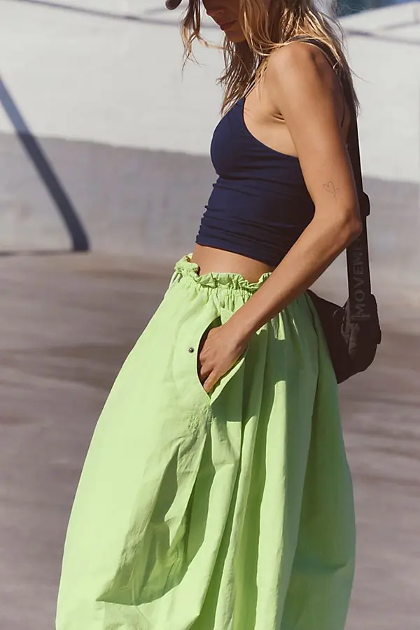 Free People On The Pulse Balloon Pants - Whipped Lime