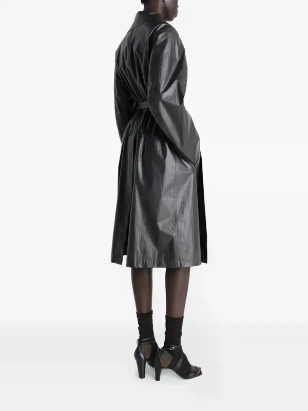 LEMAIRE Belted Collar Wrap Coat - Black