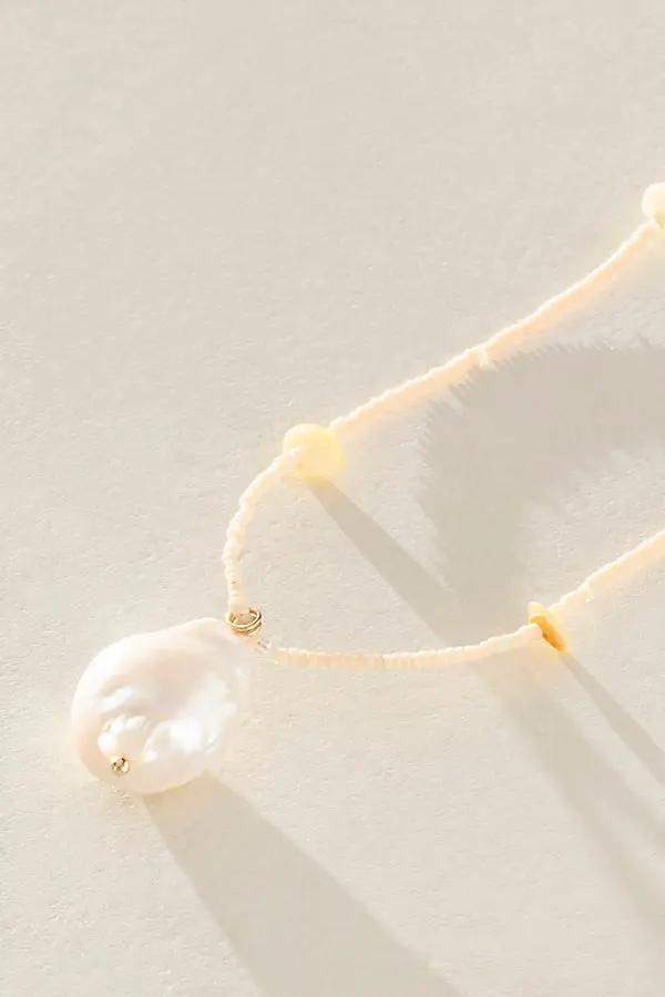 Free People Long Pendant Necklace - Ivory