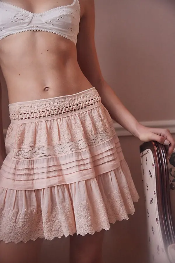 Free People Intimately Play Nice Half Slip - Spring Blush