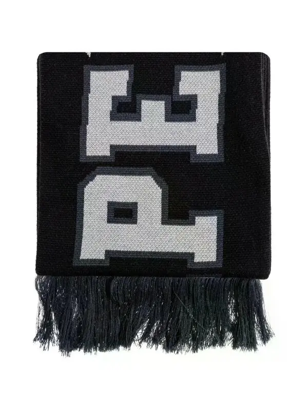 A BATHING APE Star-print Fringed Scarf