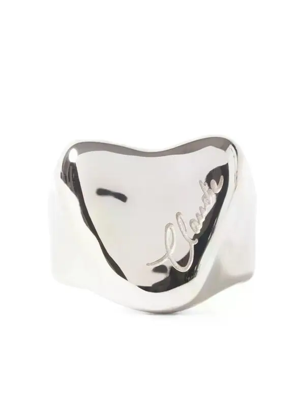 Claudie Pierlot Engraved-logo Ring - Silver