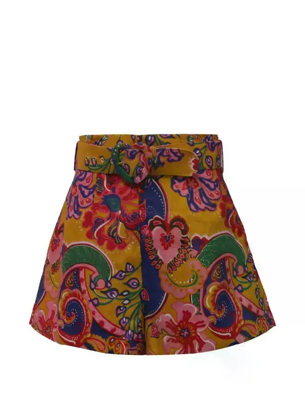 Zimmermann Paisley Flared Shorts
