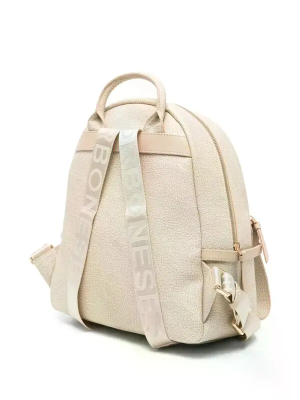 Borbonese Medium Top-handle Backpack - Neutrals