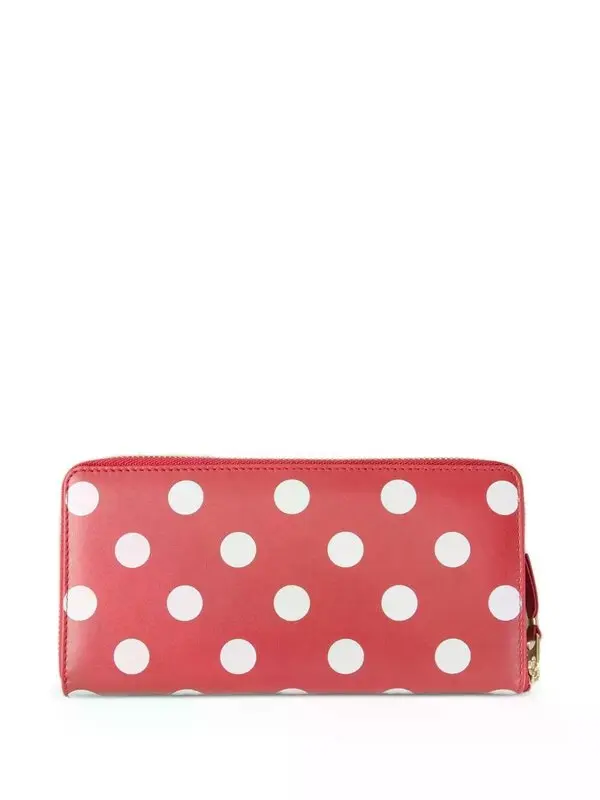 Comme Des Garçons Polka-dot Long Wallet - Red