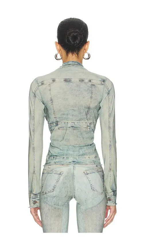 KNWLS Halcyon Printed Denim Top - Blue