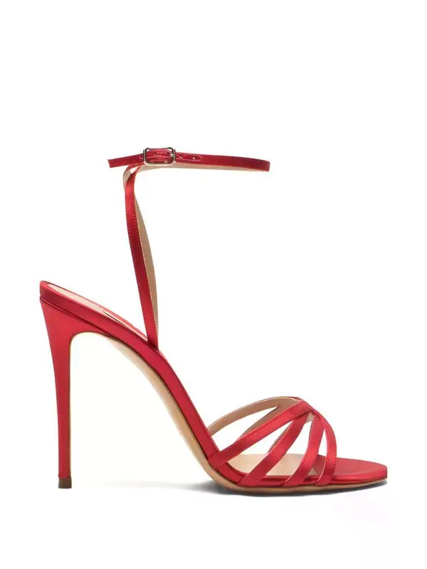 Casadei Julia Satin Sandals - Red