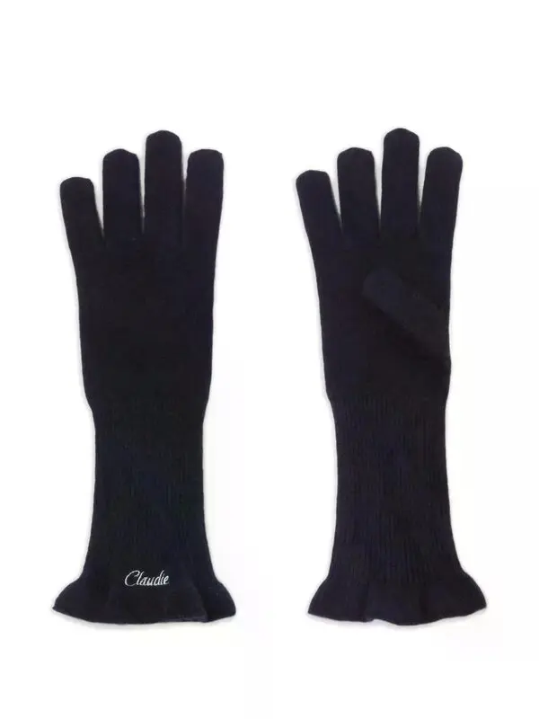 Claudie Pierlot Ruffle-trim Gloves - Blue