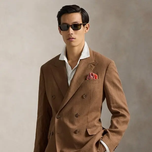 Ralph Lauren Polo Tailored Fit Linen Suit Jacket - Mochaccino