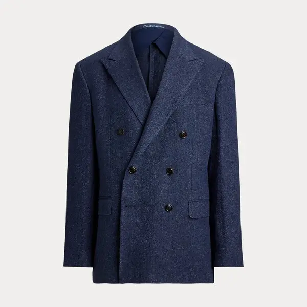 Ralph Lauren Polo Tailored Fit Linen Suit Jacket - Navy