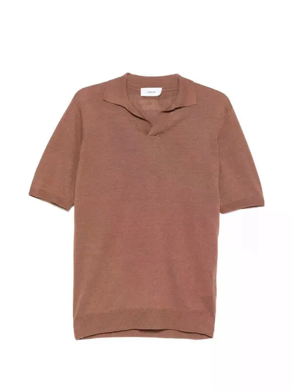 LARDINI Short-sleeve Polo Shirt - Brown