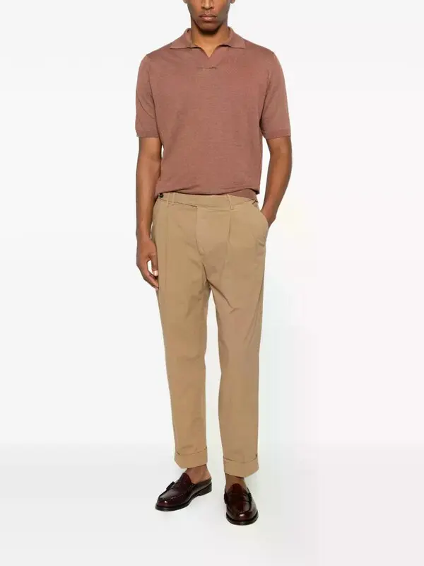 LARDINI Short-sleeve Polo Shirt - Brown