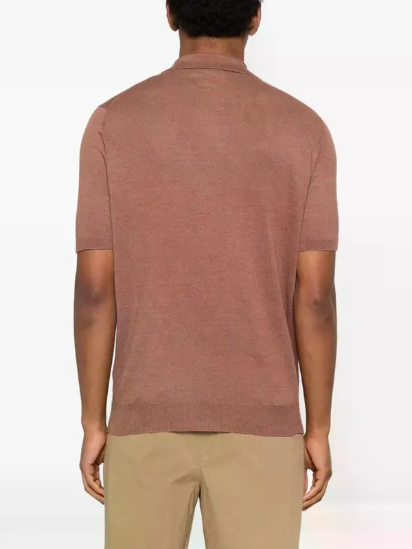 LARDINI Short-sleeve Polo Shirt - Brown