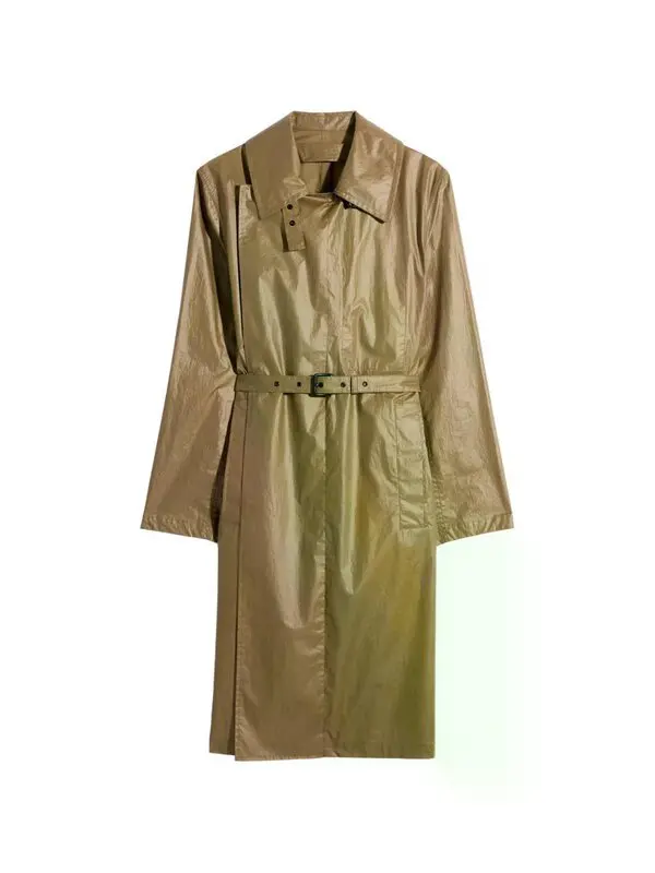LEMAIRE Belted Wrap Coat - Neutrals