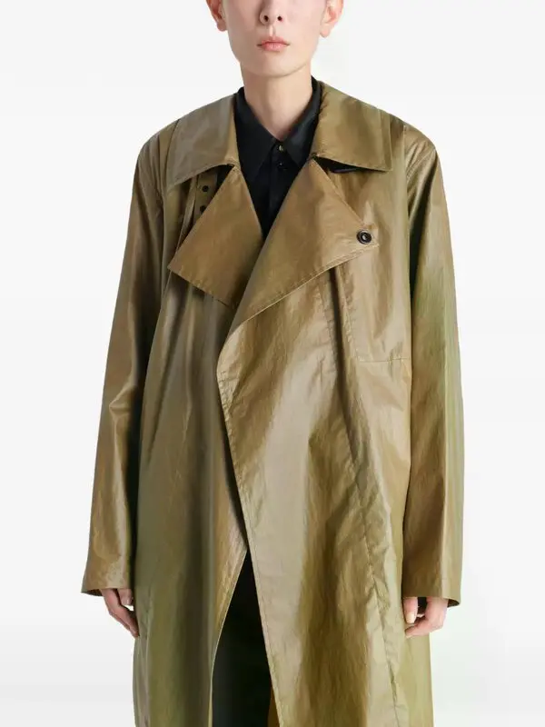 LEMAIRE Belted Wrap Coat - Neutrals