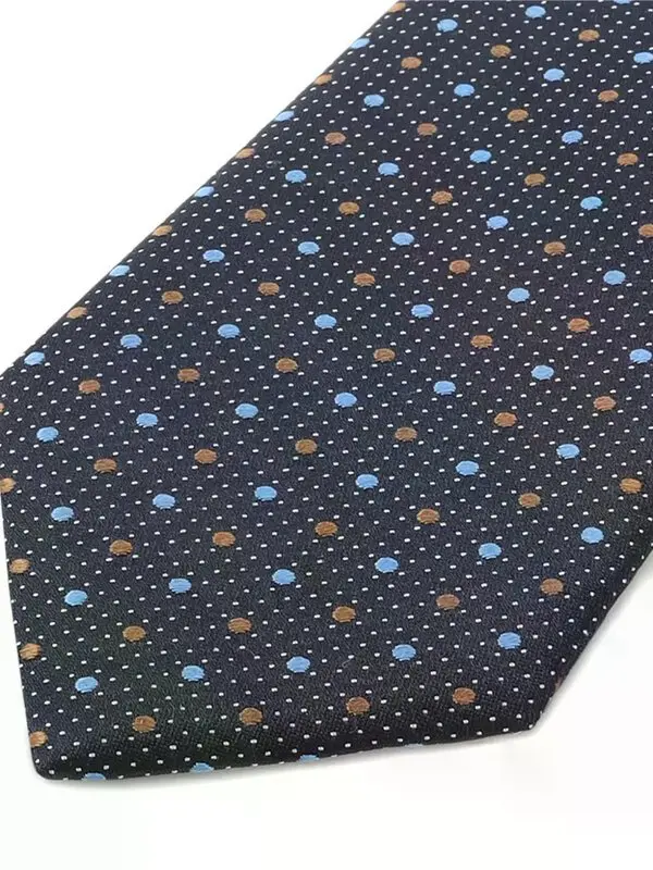 Giorgio Armani Polka Dot Neck Tie - Blue