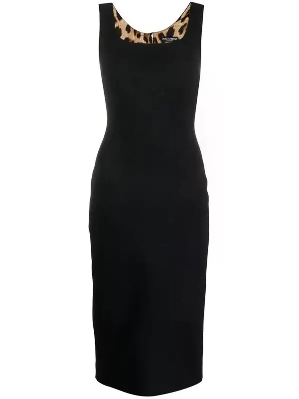 Dolce & Gabbana Square-neck Midi Dress