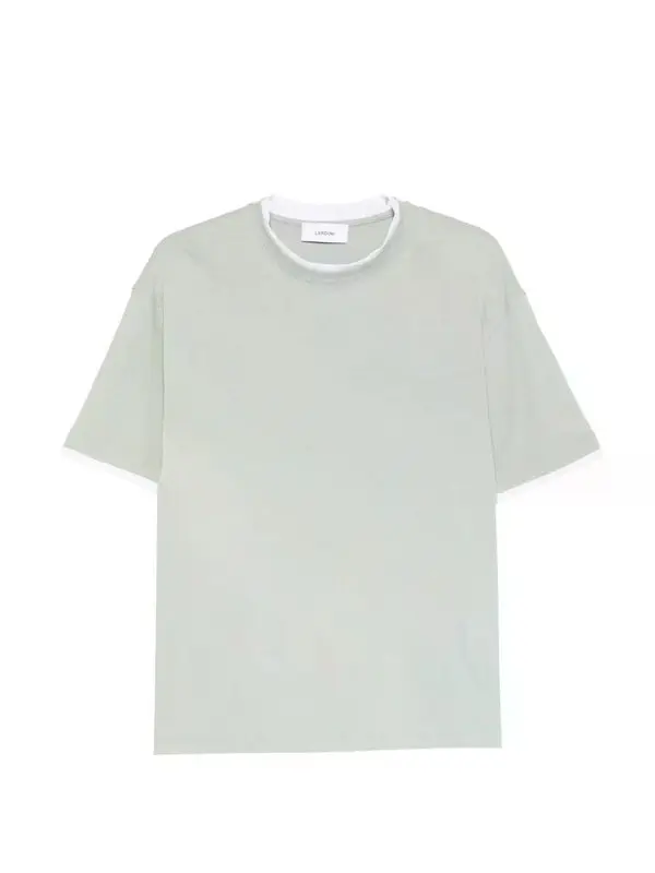 LARDINI Contrast-trim T-shirt - Green