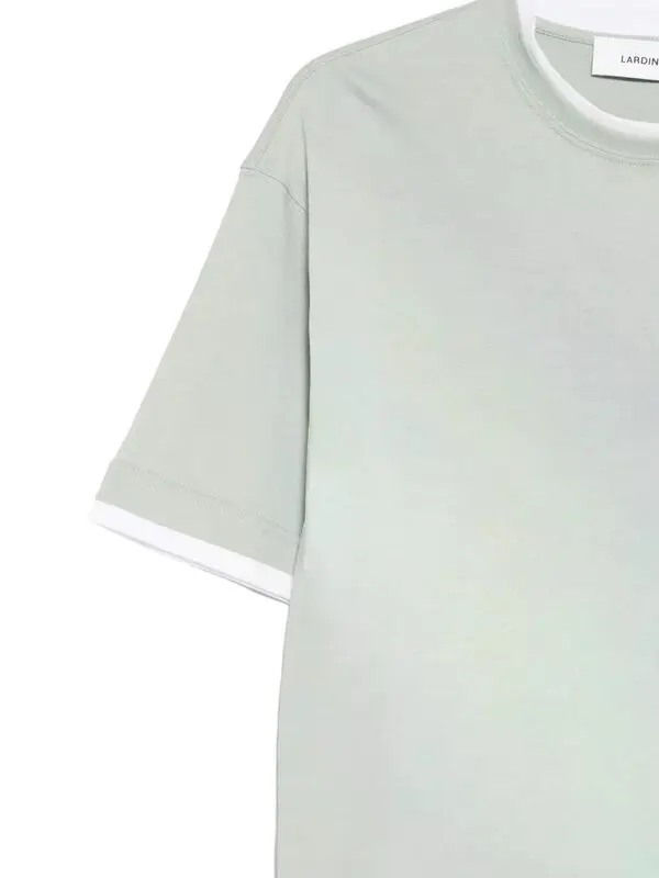 LARDINI Contrast-trim T-shirt - Green