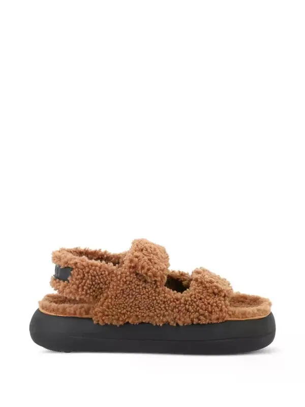 Moon Boot Shearling Platform Sandals