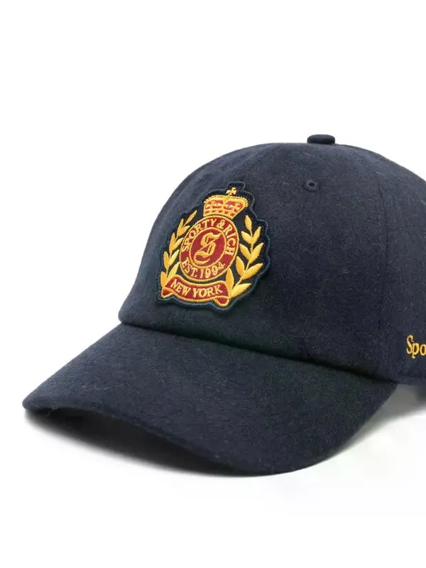 SPORTY & RICH Ny Logo-patch Baseball Cap