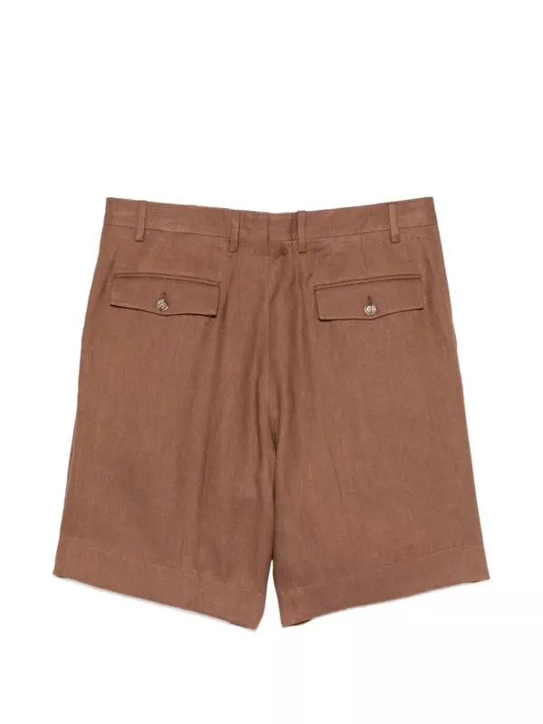 LARDINI Pleated Flap Pocket Shorts