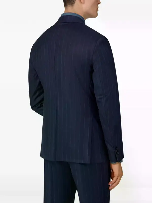 Boggi Milano Pinstriped Flap-pockets Suit