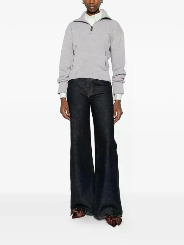 Victoria Beckham Half-zip High Neck Sweater