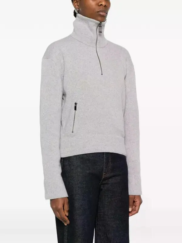 Victoria Beckham Half-zip High Neck Sweater