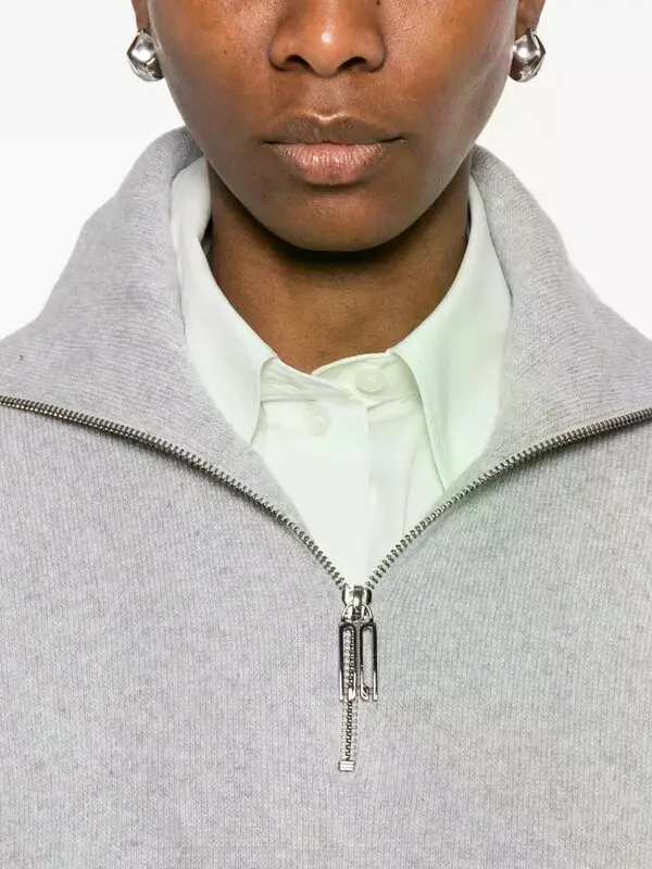 Victoria Beckham Half-zip High Neck Sweater
