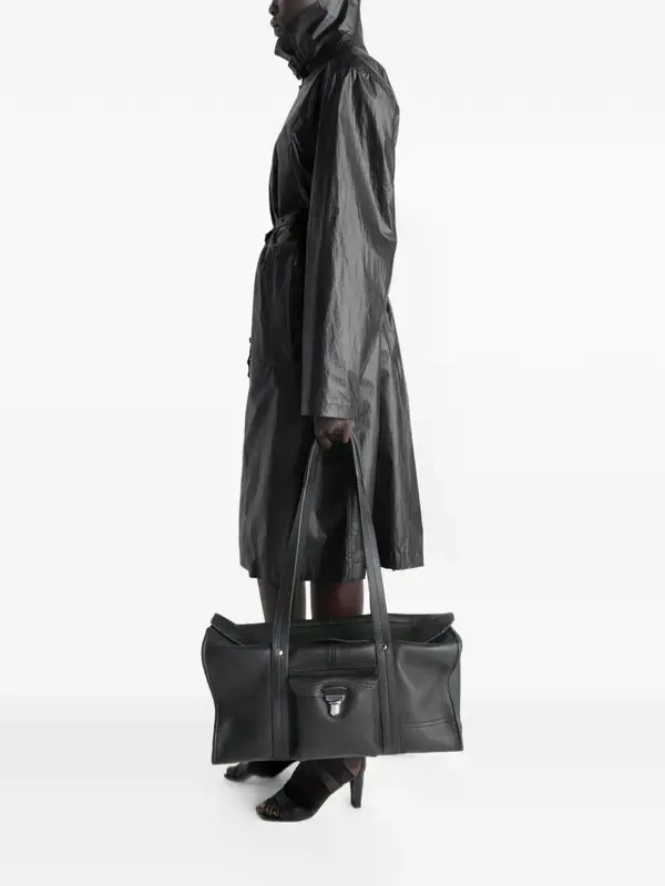 LEMAIRE Belted Collar Wrap Coat - Black