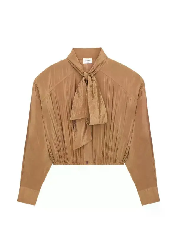 Saint Laurent Tie-neck Buttoned Shirt