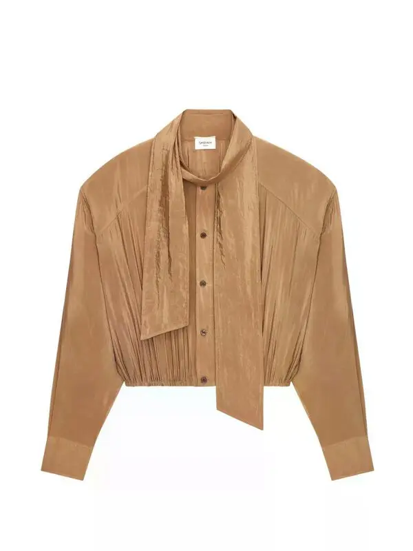 Saint Laurent Tie-neck Buttoned Shirt