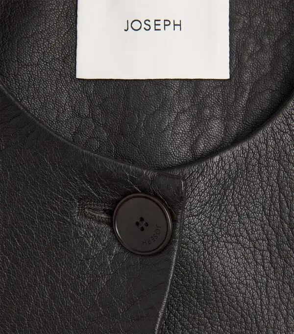 JOSEPH Grained Leather Barbs Jacket