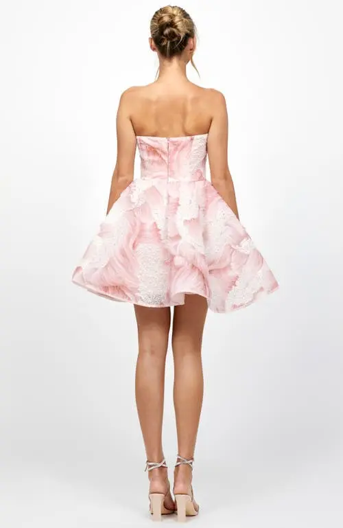 BARIANO Strapless A-line Mini Dress - Blush