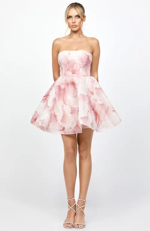BARIANO Beya Strapless A Line Mini - Blush