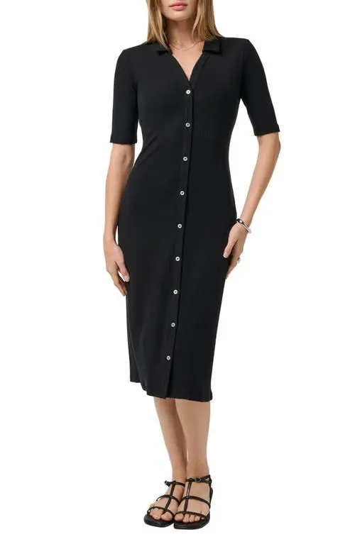 Travis Mathew Cloud Ribbed Midi Shirt Dress