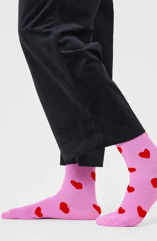 Happy Socks Heart Cotton Blend Crew Socks