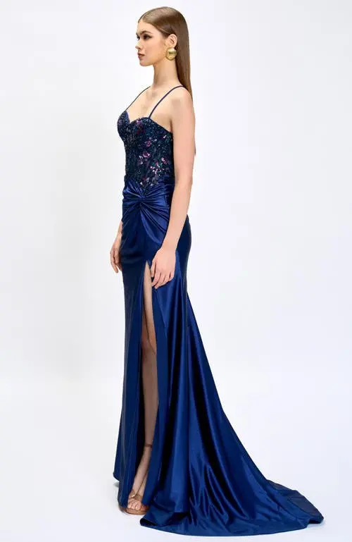 BARIANO Nahdia Beaded Sequin Gown