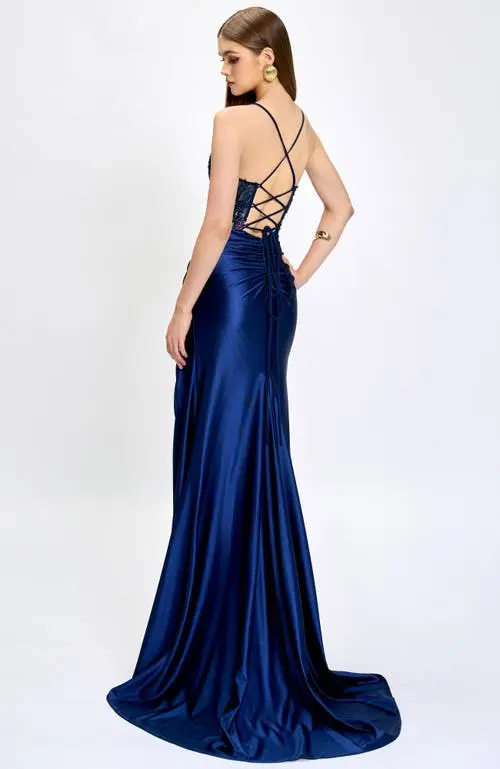BARIANO Nahdia Beaded Sequin Gown
