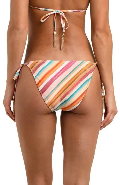 L'Agence Britt Watercolor Ring Side Tie Bikini Bottoms