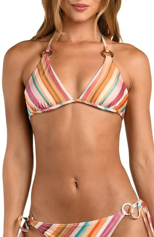 L'Agence Annabelle Triangle Bikini Top - Pink Multi