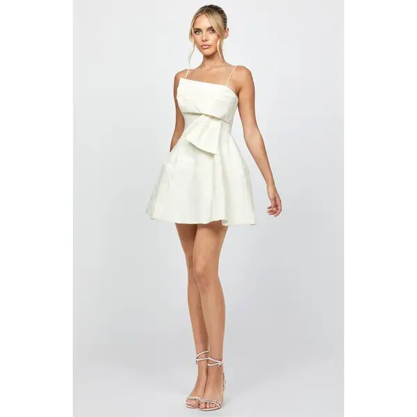 BARIANO Kaelynn Bow Mini Dress