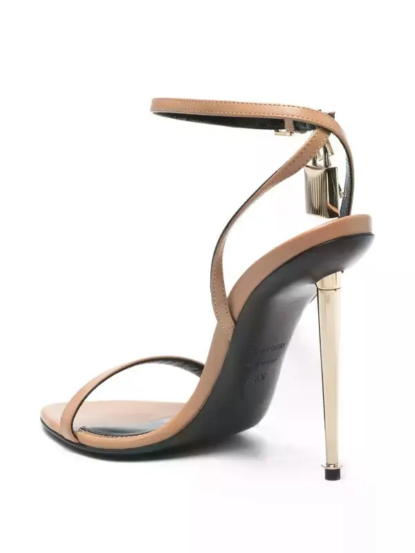 TOM FORD Padlock Ankle-strap Sandals - Brown