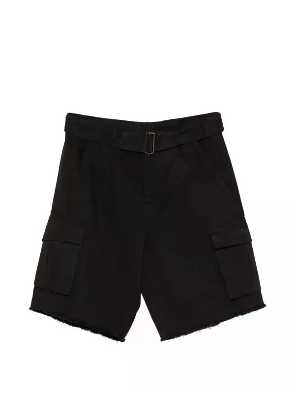 LANEUS Belted Pocket Cargo Shorts