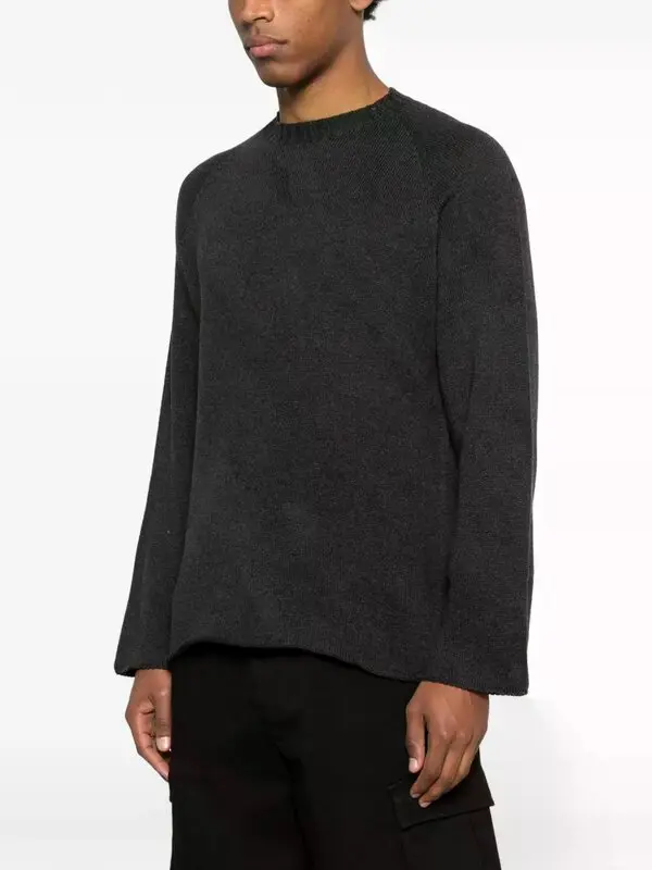 LANEUS Crew-neck Long-sleeve Sweater