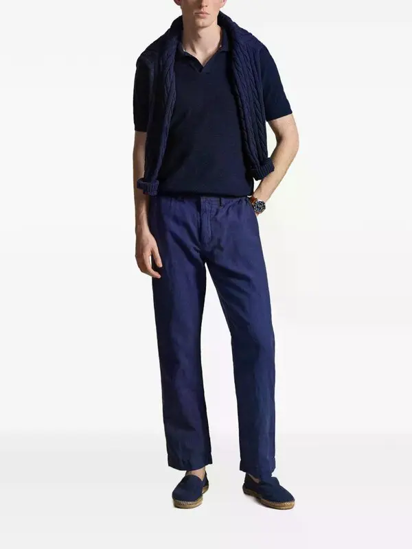 Polo Ralph Lauren Embroidered-logo Trousers - Blue